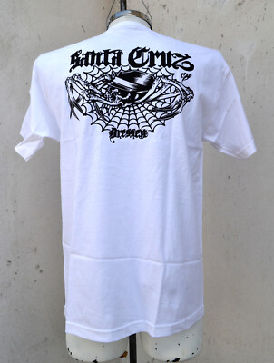 Santa Cruz Skateboards Shirt Eric Dressen Araña NHS Merch White Short ...