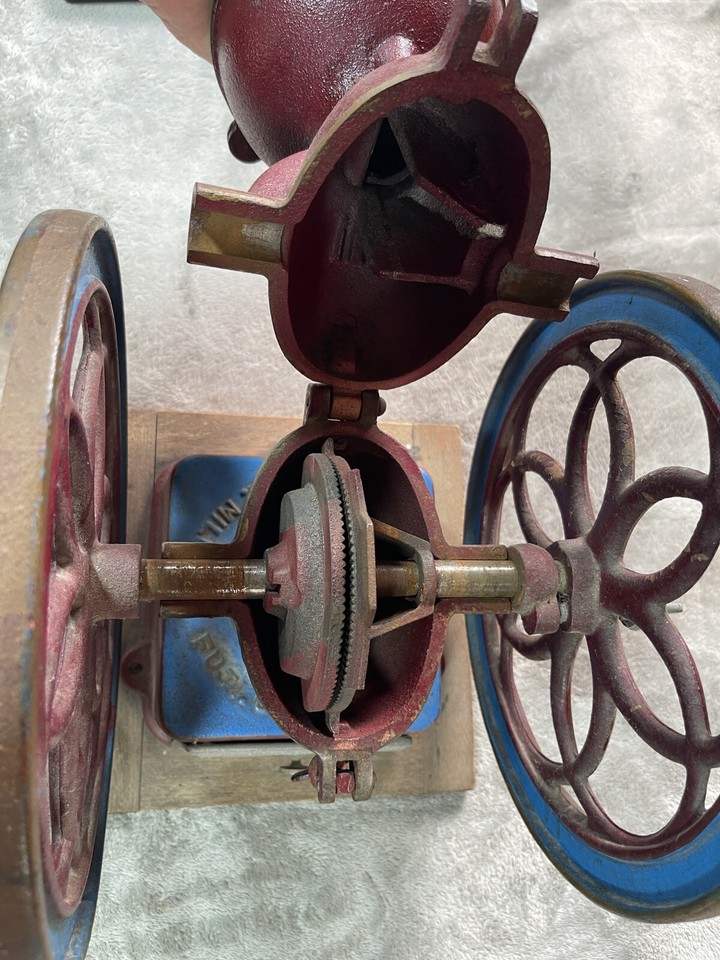 Antique Fuji Large Hand-Ground Coffee Grinder !! Cast Iron Rare !! | eBay
