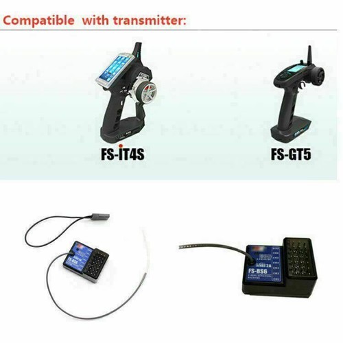 Flysky FS-BS6 6CH 2.4G Receiver for FS-GT5 IT4S Transmitter RC Car Boat ...