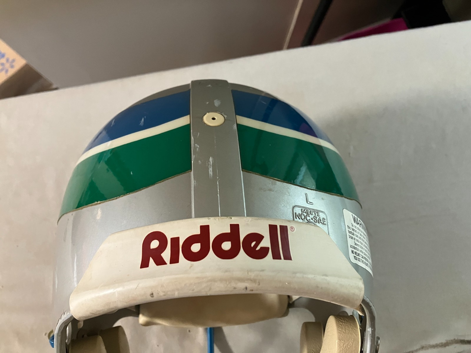 VINTAGE 1989 Seattle Seahawks Riddell VSR-1 Football Game Used Helmet ...