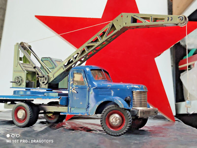 VINTAGE TOY TRUCK ZIL 157 CRANE ZIS 151 1950 SOVIET ERA MADE IN USSR ...