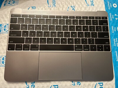 MacBook A1534 12" 2017 Palmrest Touchpad Keyboard Assembly Space Gray ...