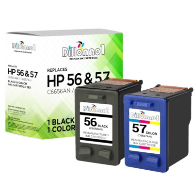 2PK For HP 56 C6656AN Blk & For HP 57 C6657AN Clr Ink Cartridge | eBay