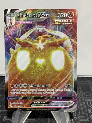 Pokémon TCG Cinderace VMAX Fusion Strike 045/264 Holo Ultra Rare🔥 | eBay