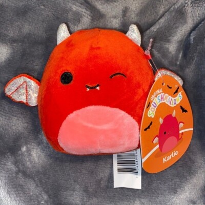 Karlie (Red Devil Bat) 4 Inch Halloween Squishmallow Kellytoy ...
