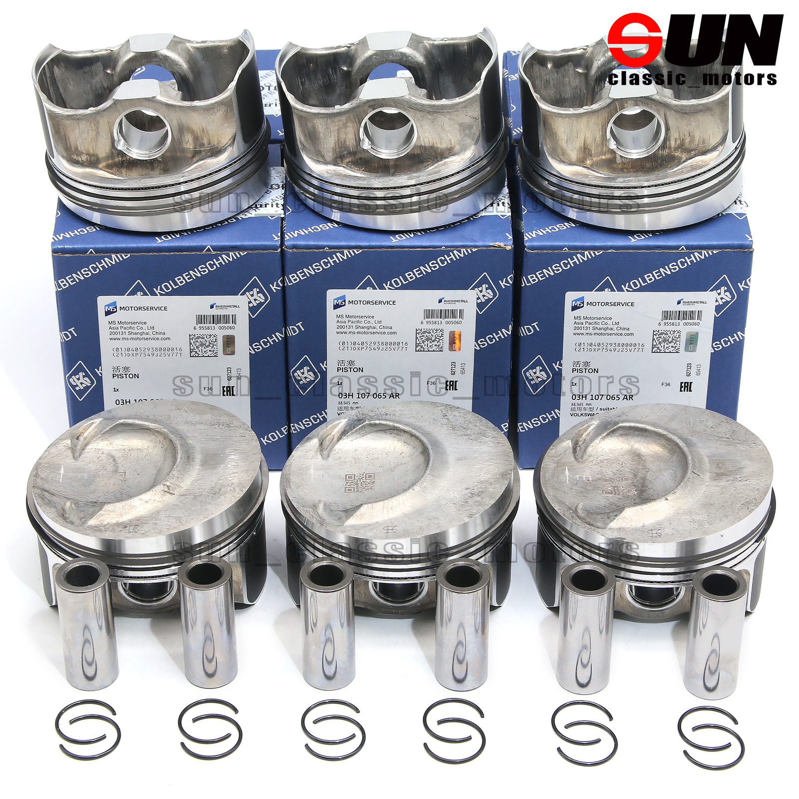 OEM 6x Φ89.01mm / Φ20mm Pistons Rings Set For Audi Q7 VW Passat R36 CC ...