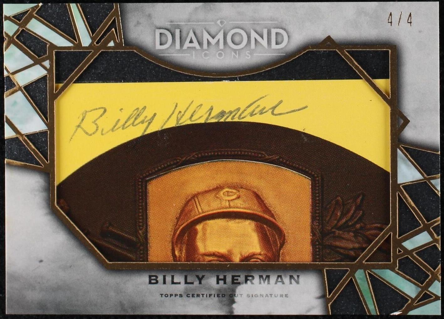 2022 Topps Diamond Icons - Cut Signatures Billy Herman #CS-BH /4 (AU ...
