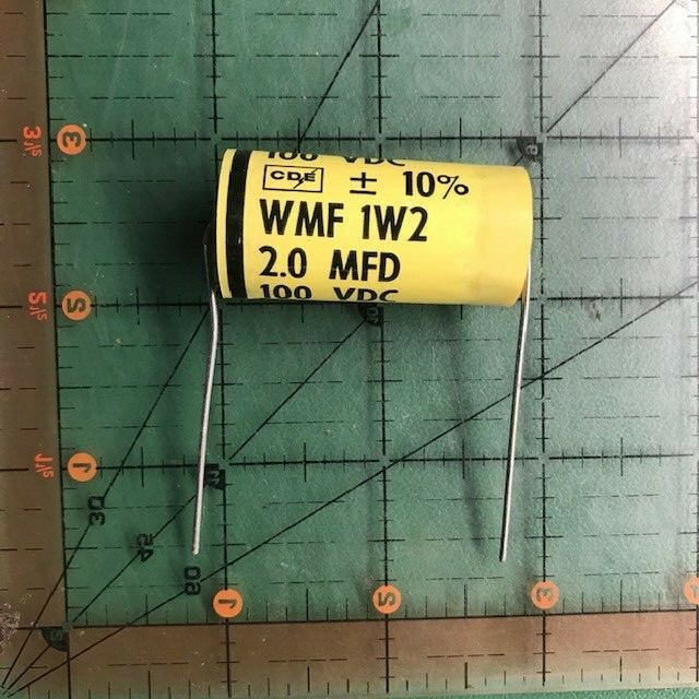 2uF 100v Cornell Dubilier Axial Film Capacitor WMF1W2K 10% 2mfd Audio ...