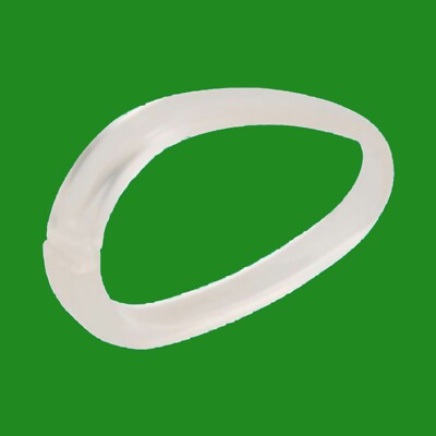 2x Transparent Plastic Egg Shaped Shower Curtain Rings/Hooks, Bathroom ...