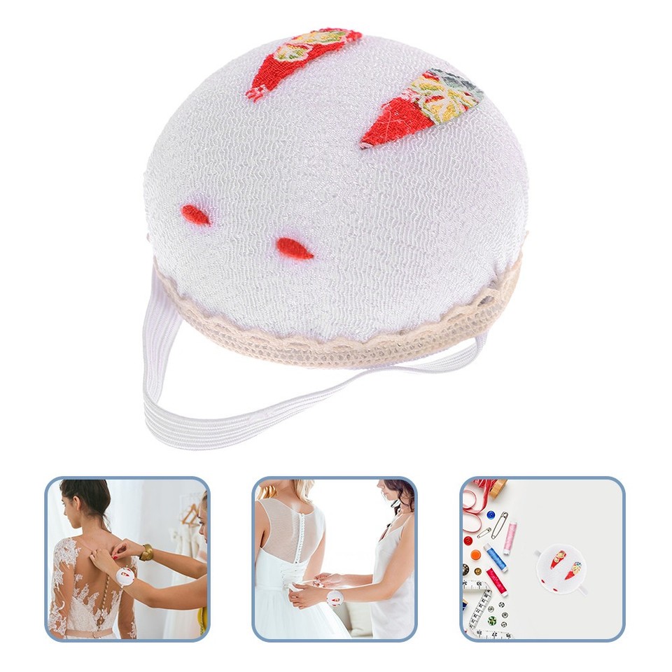 2Pcs Pin Cushion Wrist Wearable Pin Holder Wearable Sewing Pin Cushion ...