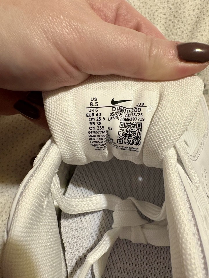 BNIB - Nlke Air Max 90 Essential Leather Triple White Size 6 UK ...