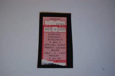 July 4, 1977 Aerosmith Concert Ticket - Market Square Arena ...