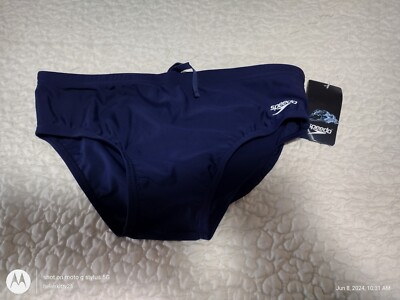 Speedo Mens Swimsuit Powerflex Eco Solid Swim Briefs, Navy, 34 Nwt | eBay