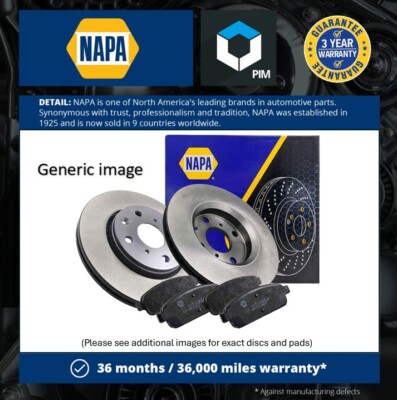 2x Vented Brake Discs and Pads fits MITSUBISHI PAJERO/SHOGUN Mk3, Mk4 3 ...