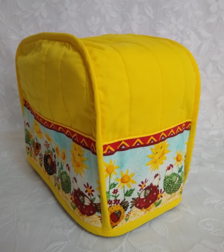 Toaster Cover 2 & 4 Slice Country Farmhouse Yellow Toaster Cover with ...