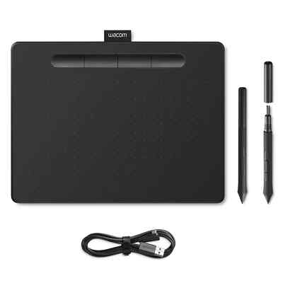 Wacom Intuos M Black – Drawing Tablet with Pen, Stylus Battery-free | eBay