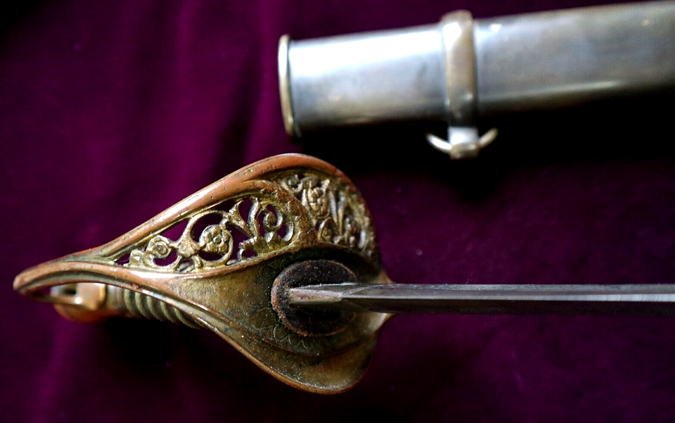 CIVIL WAR CONFEDERATE LEECH & RIGDON MEMPHIS FOOT OFFICER SWORD EX ...