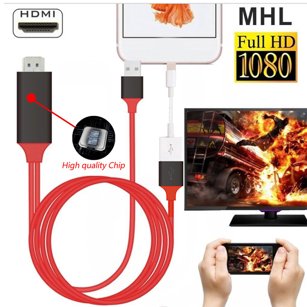 Projector Converter Cable Screen Mirroring 1080P USB for iphone For ...