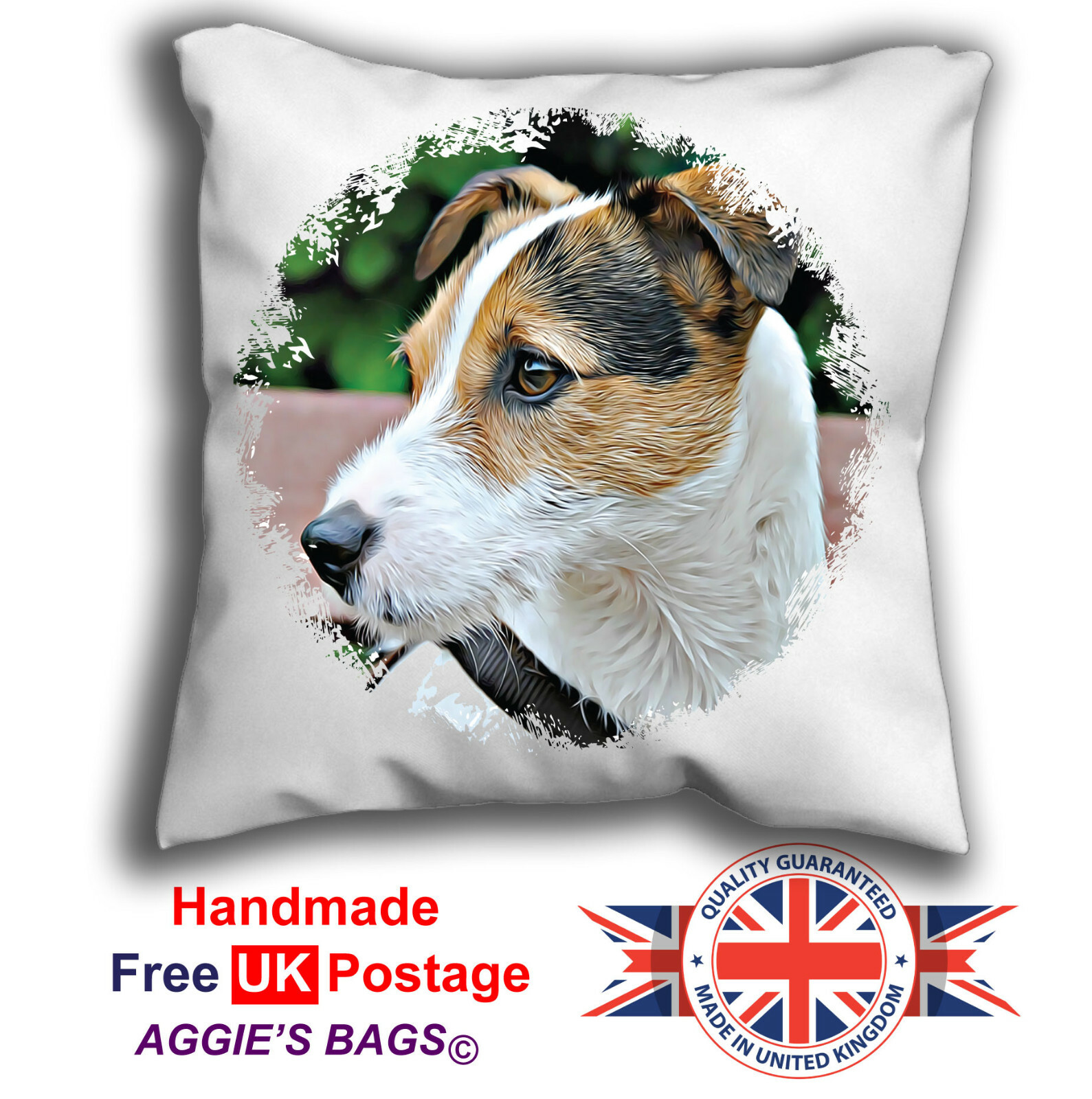Jack Russell Cushion Design, Dog Art Cushion, Jack Russell Pillow ...