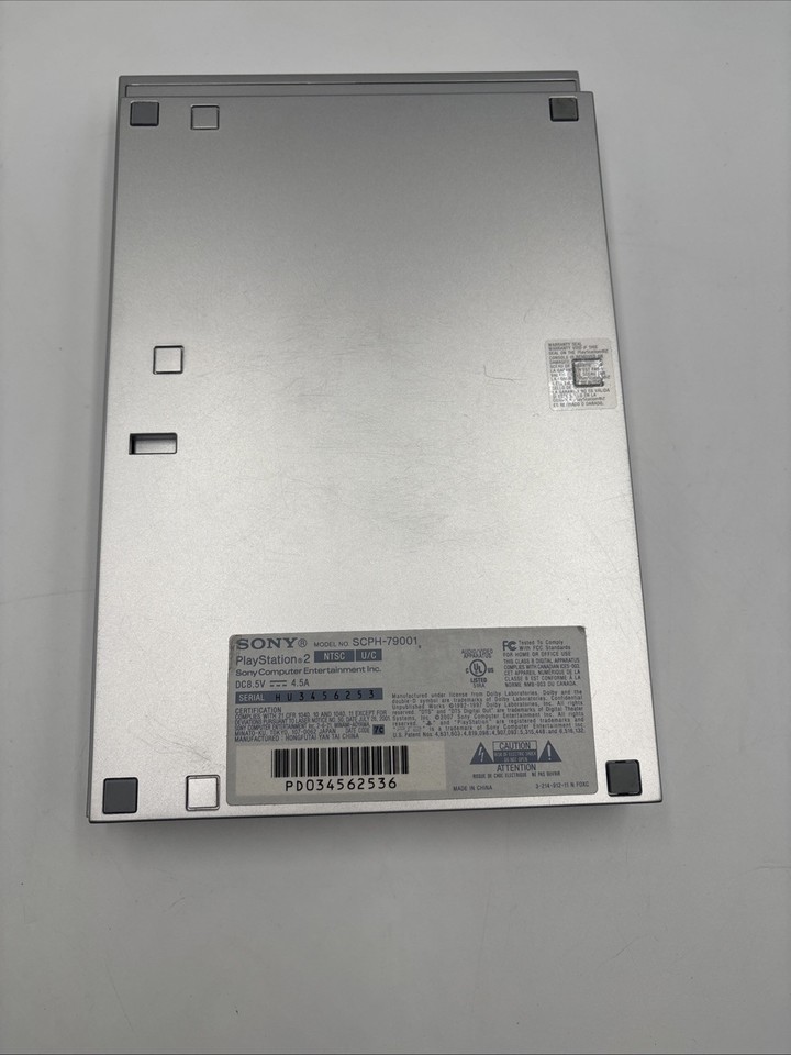 Sony PlayStation 2 Slim Silver Console - Powers On - Does Not Read ...