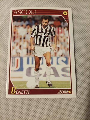 1991 PAOLO BENETTI SCORE ITALIAN LEAGUE SOCCER CARD #5 ITALY ASCOLI | eBay
