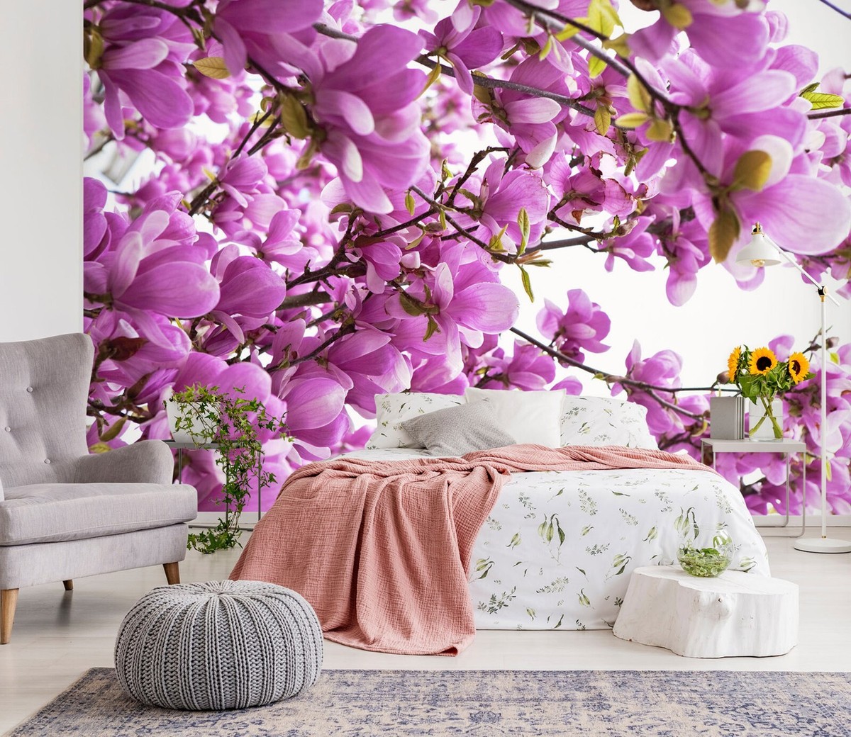 Purple Flower Wallpaper For Bedroom Purple Flower Close Up Wallpaper