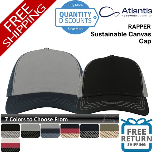 Atlantis Headwear Men Sustainable Canvas Cap hat Structured, five-panel ...