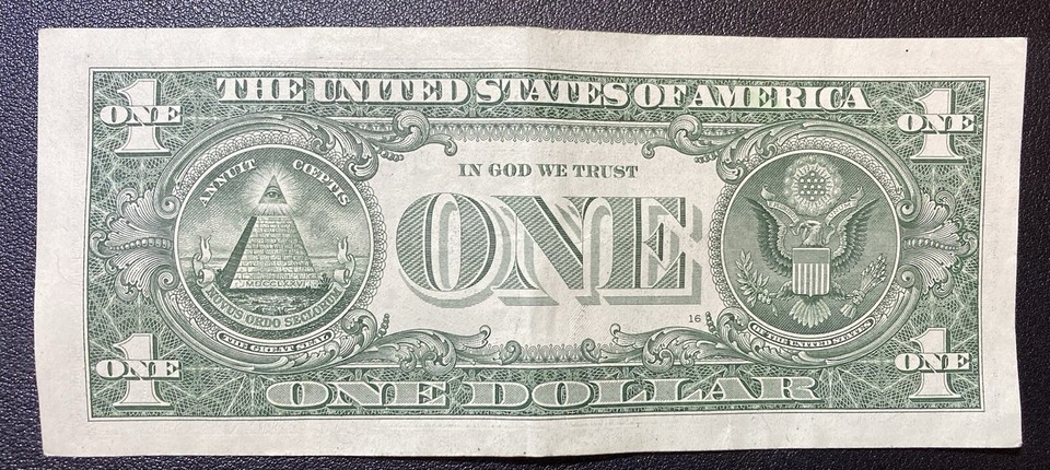 USD $1 Bill With Unique Serial Number Sequence | eBay