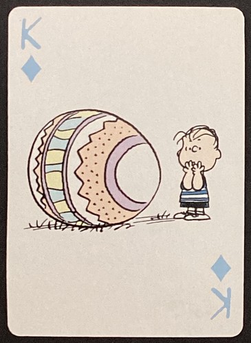 Peanuts Linus Easter Egg Vintage Single Swap Wide Playing Card King ...
