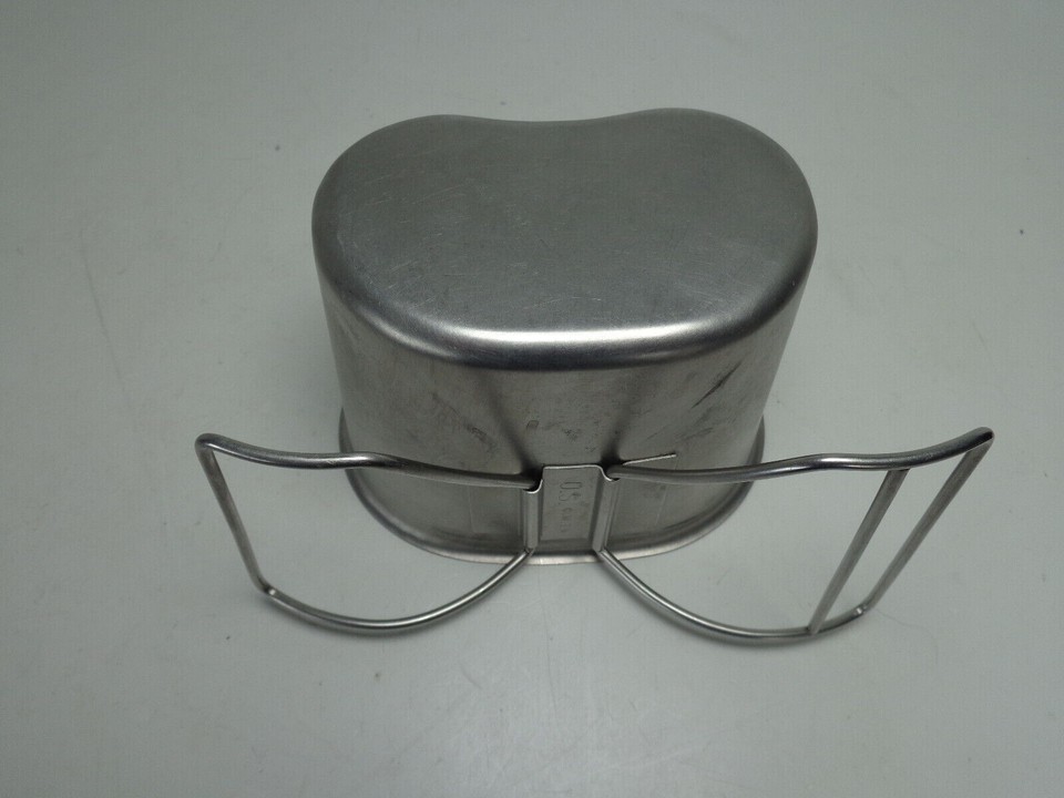 GENUINE US MILITARY CANTEEN CUP 1QT USGI STAINLESS HEAVY DUTY MINT | eBay