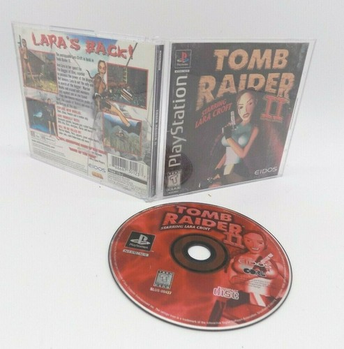 TOMB RAIDER 2 PS1 BLACK LABEL Lara Croft Complete Sony Playstation 1 ...