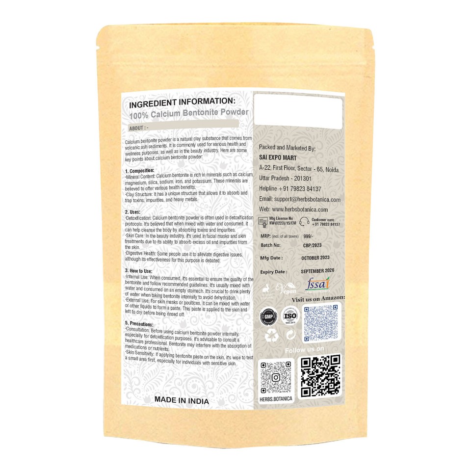 Calcium Bentonite Clay Food Grade Powder Healing Clay for Face 8 oz | eBay