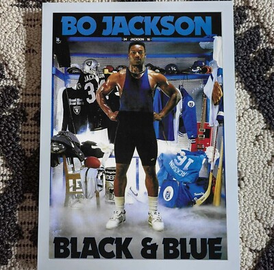 Bo Jackson Black and Blue Poster | eBay