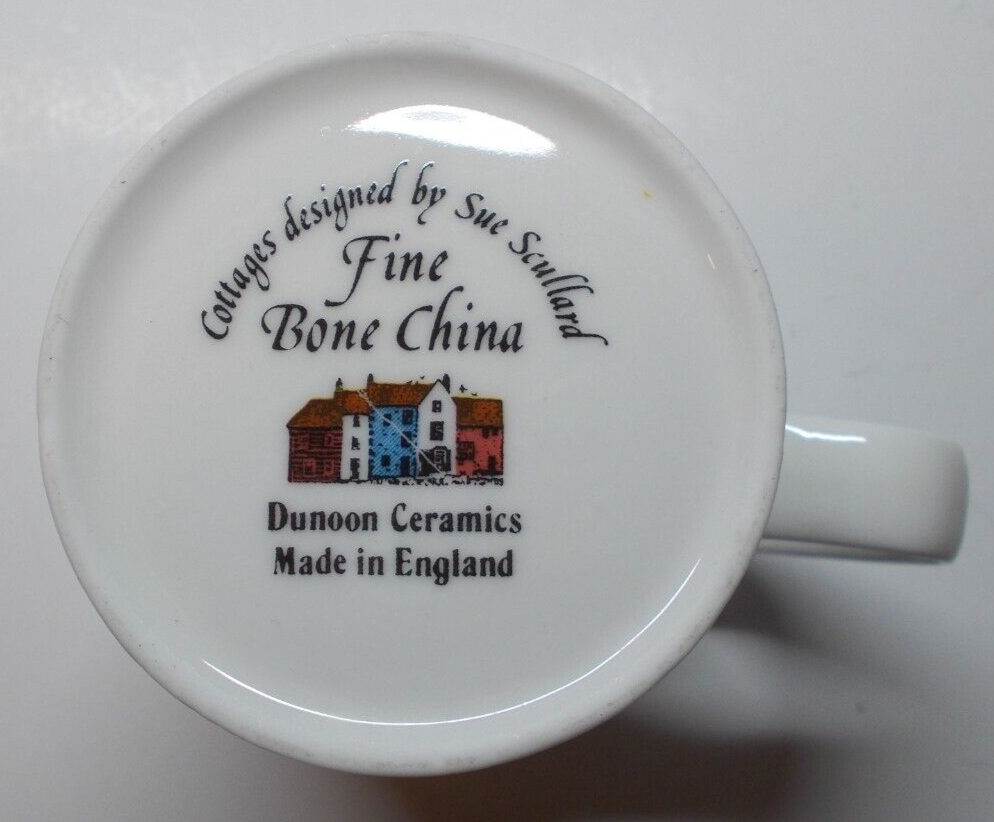Dunoon Coffee Mug Cottages by Sue Scullard Fine Bone China England 8 Oz ...