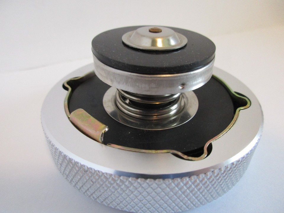 ANODIZED ALUMINUM RADIATOR CAP ROUND 16 LB CHEVY FORD MOPAR HOT ROD ...
