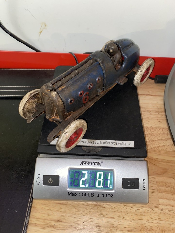 Race Car Set x2 Cast Iron Patina NASCAR Formula Indy 500 Collector ...