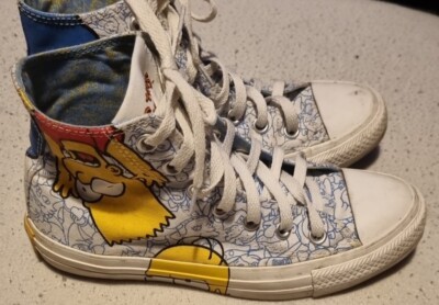 Converse Simpsons High Tops Trainers UK5 EU37.5 - Bart Marge Lisa Homer ...