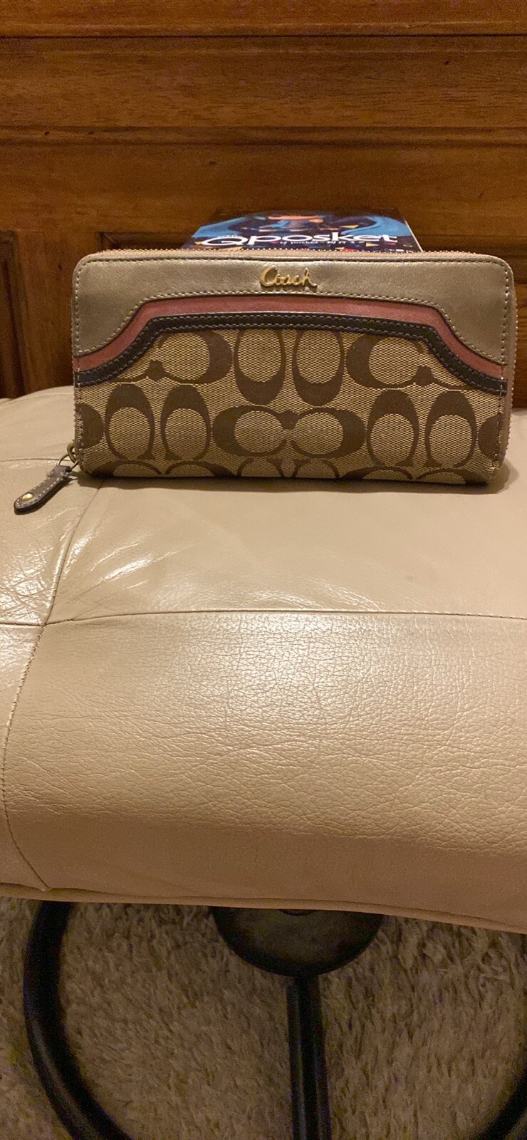 Coach Long Zip Around Wallet Brown - Gem