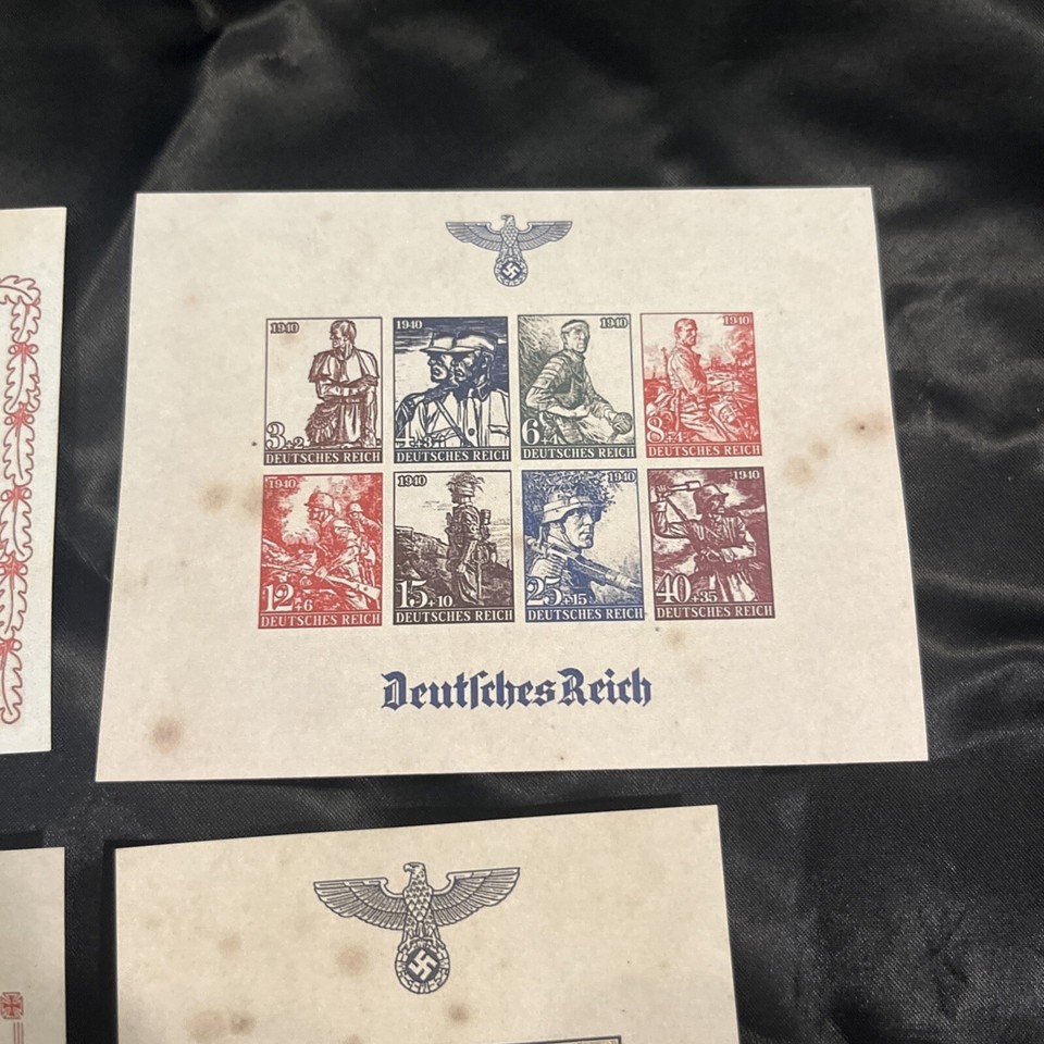 Nazi Germany Stamps Third Reich Souvenir Sheet WWII WW2 Military War ...