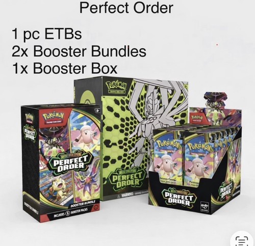 Pokemon Perfect Order - 1x PC ETB, 1x Booster box, 2x Booster Bundle ...