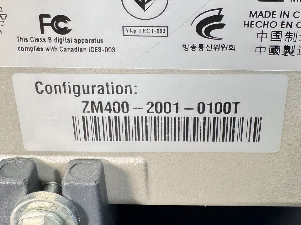 Zebra ZM400 Thermal Transfer Label Printer Ethernet USB Serial FULLY ...
