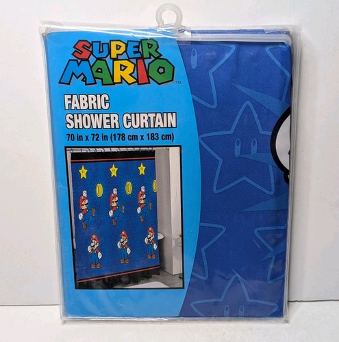 Super MARIO NES fabric Shower Curtain 70" X 72" New Franco Nintendo | eBay