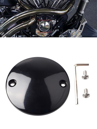Black Timer Ignition Points Cover for Harley Sportster XL 883 1200 72 ...