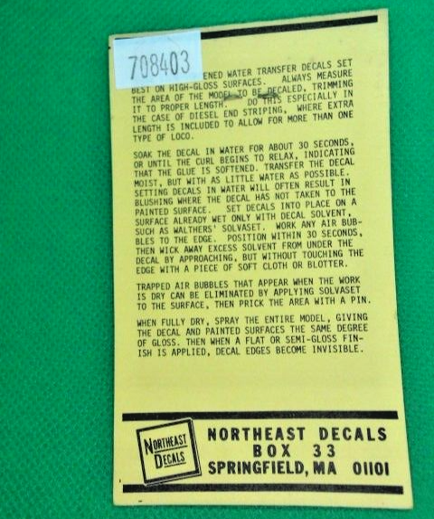 Northeast N Scale Decals #RDG-12 Reading Lines, Init. Covered Hopper ...