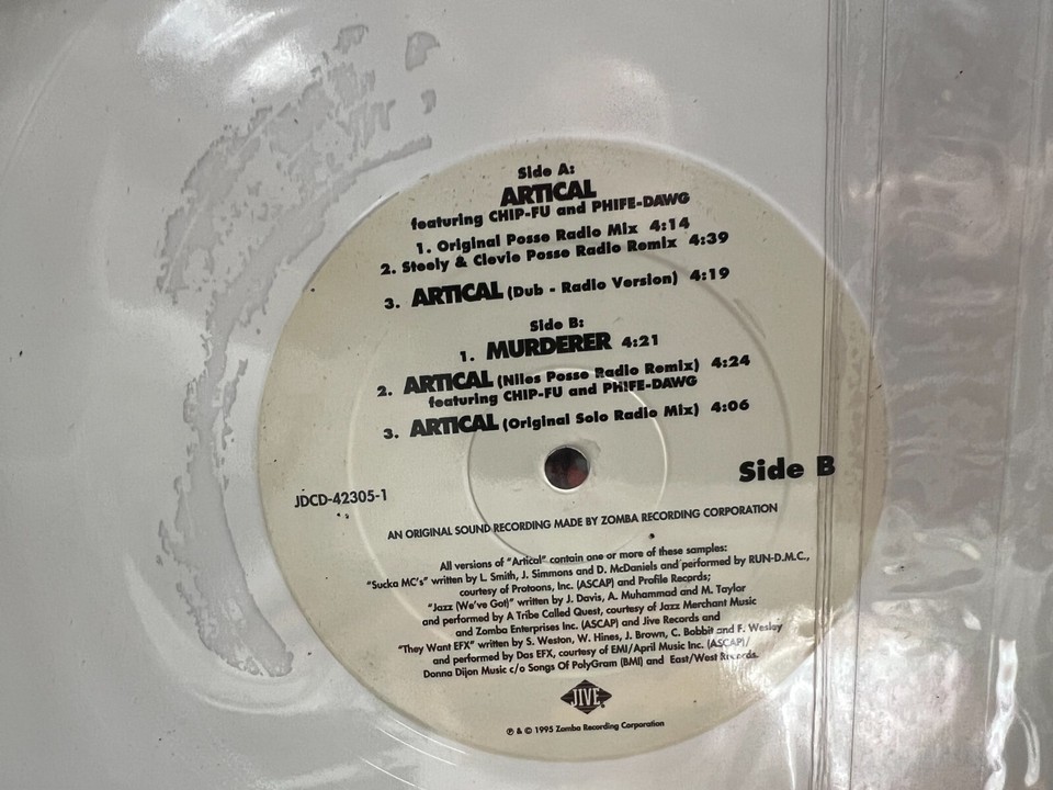 Whitey Don Artical ft Phife-Dawg and Chip-Fu 12" 1995 jive jdcd-42305-1 ...