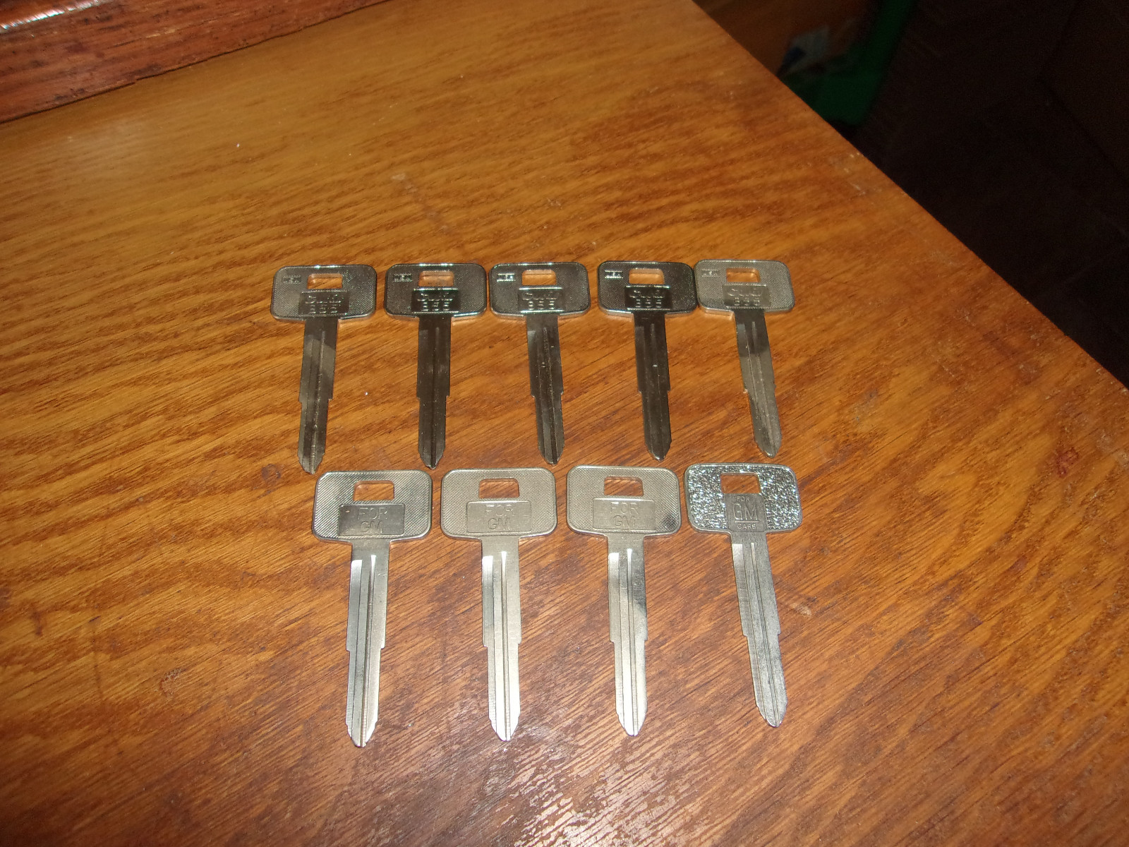 LOT OF 9 CURTIS KEY BLANKS B55, X145, GM-45D, GMR, GM12R, TO3, 321817 ...