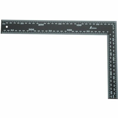 Shinwa measurement flat machinist square black white scale 200mm x ...