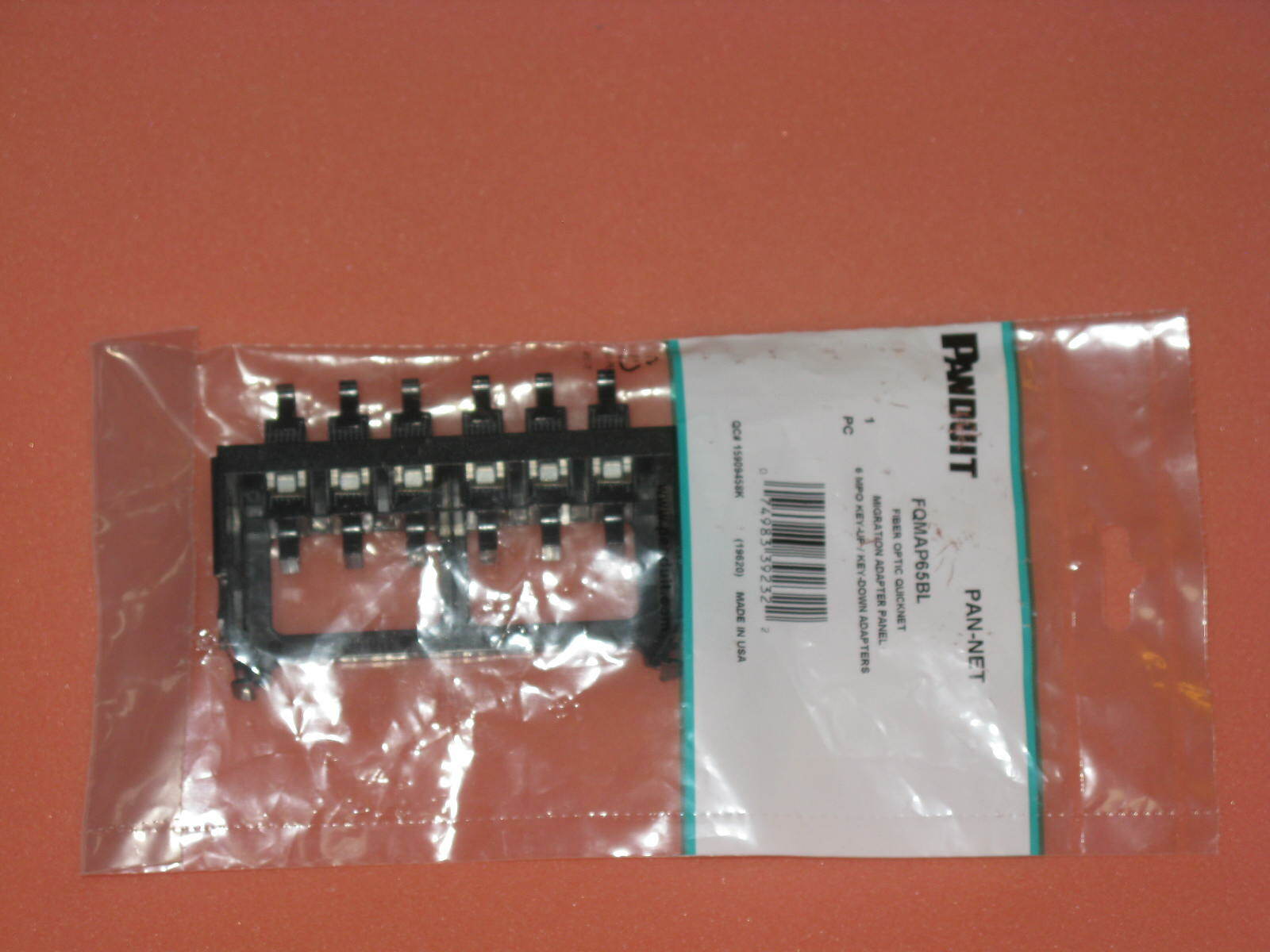 Panduit FQMAP65BL Fiber Optic Migration Adapter Panel 6 MPO Adapters ...