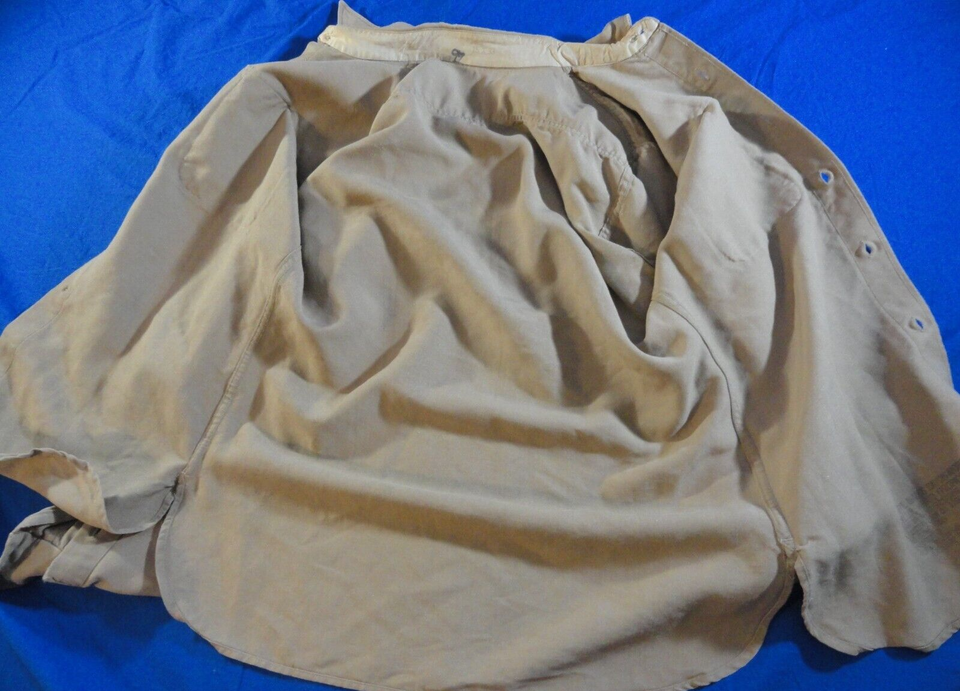 1958 VIETNAM WAR USMC MARINE CORPS TAN KHAKI LONG SLEEVE UNIFORM SHIRT ...