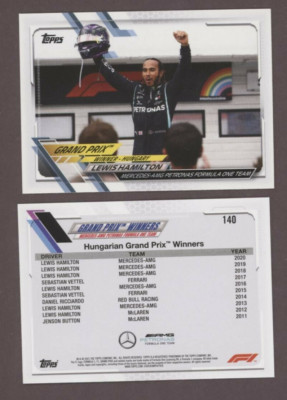 Lewis Hamilton 2021 Topps Formula One F1 GRAND PRIX Card #140 MERCEDES ...